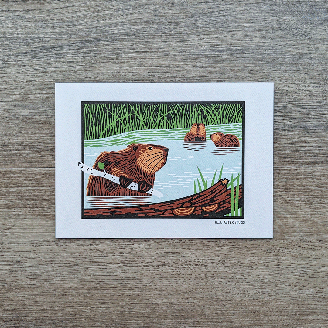 Beaver Art Print – Blue Aster Studio