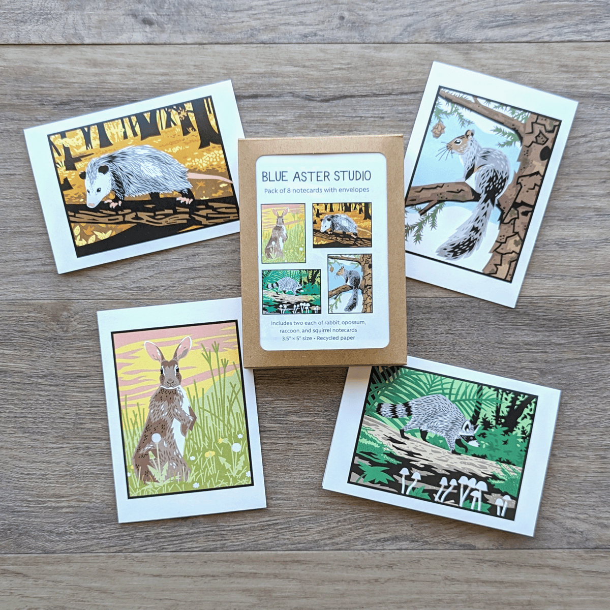 Wildlife Notecard Pack – Blue Aster Studio