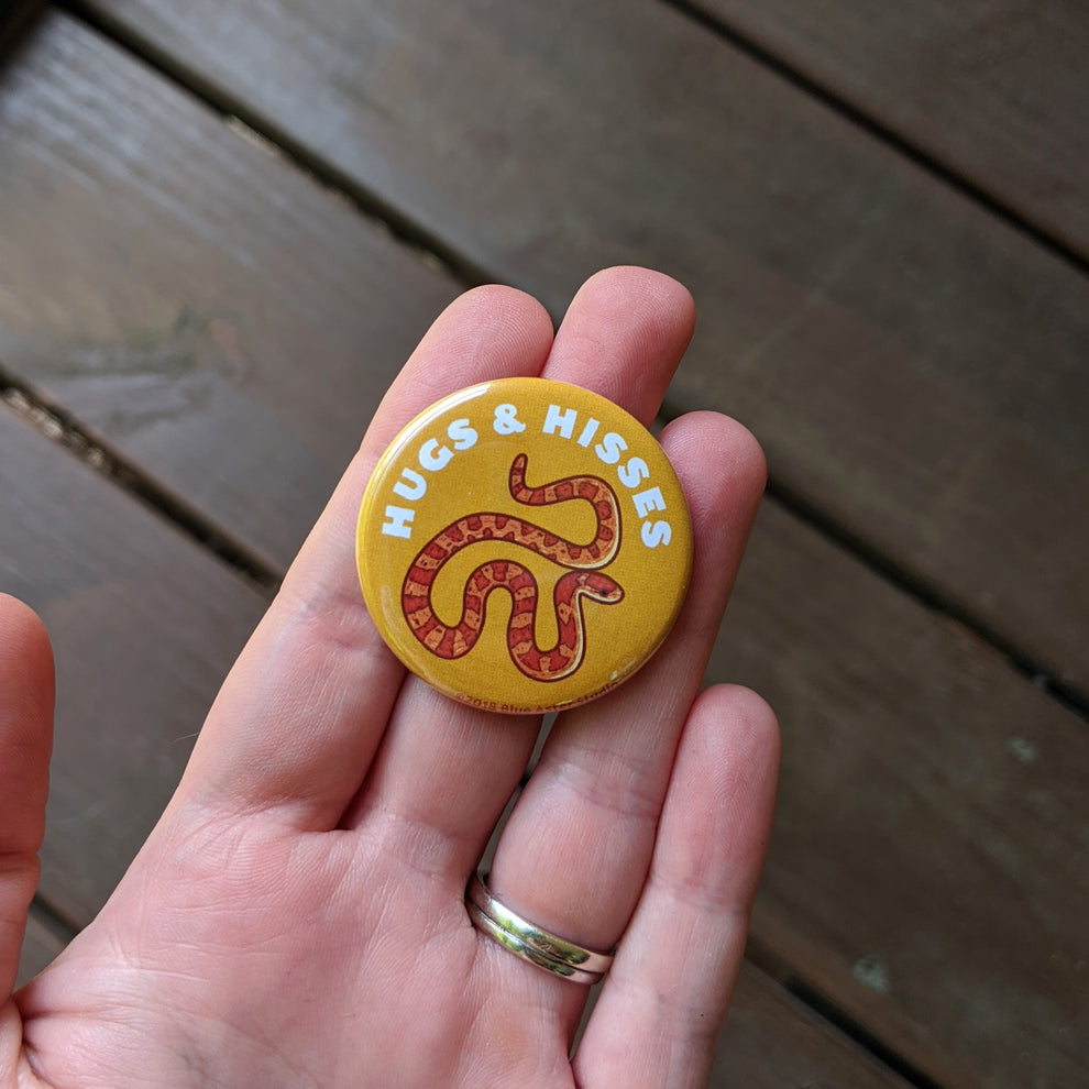 Hugs and Hisses Button – Blue Aster Studio