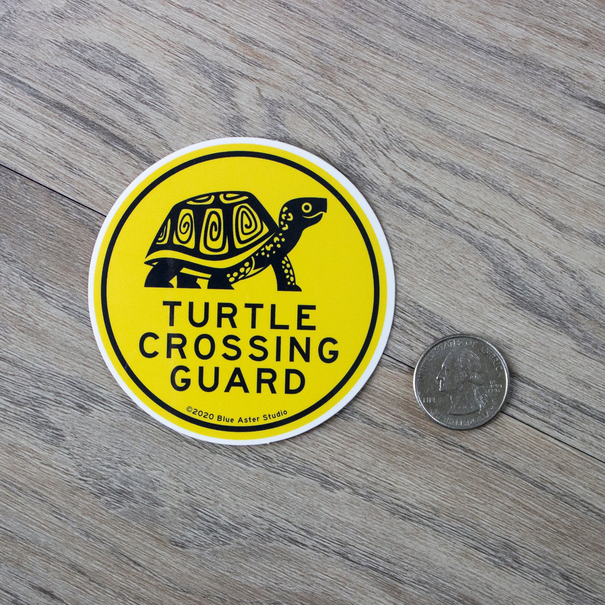 Turtle Crossing Guard Sticker – Blue Aster Studio