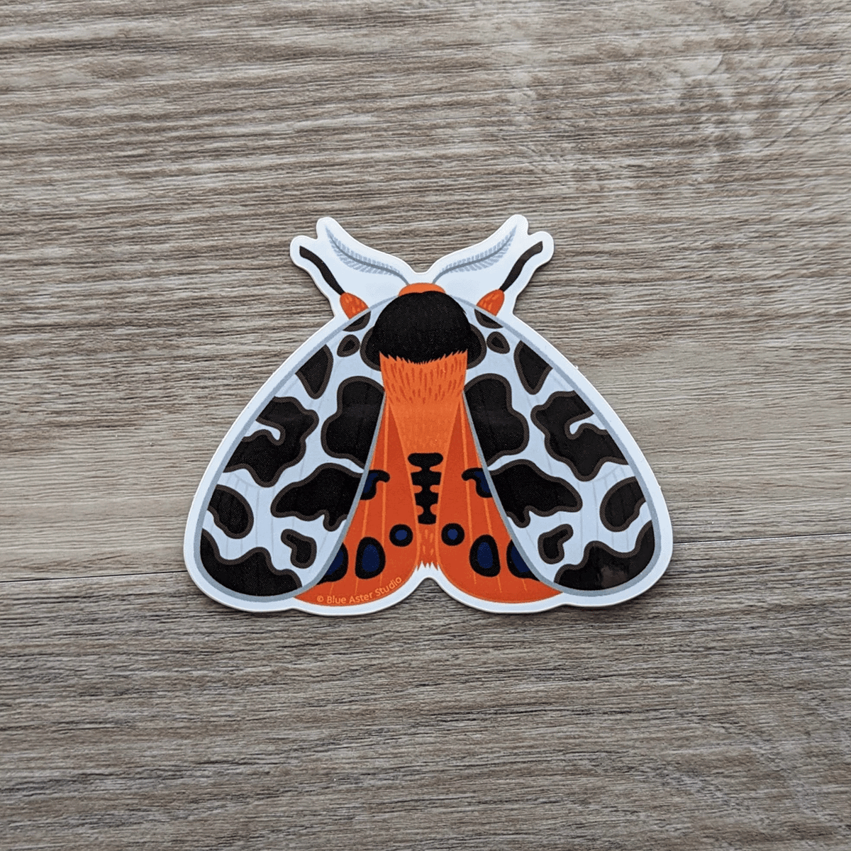 Garden Tiger Moth Sticker – Blue Aster Studio